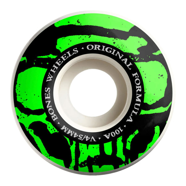 Bones Wheels - 100'S OG Mummy Skulls // V4 Wide // 100A // Green – Stoemp